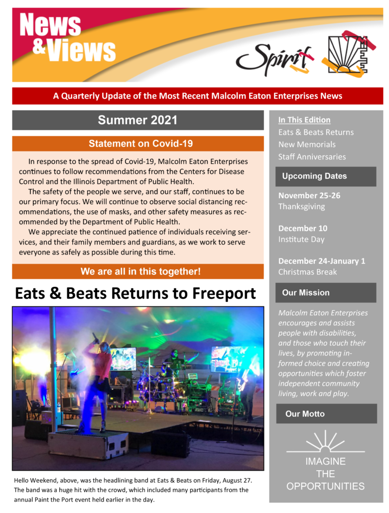 Malcolm Eaton Enterprises | 2021 Summer Newsletter